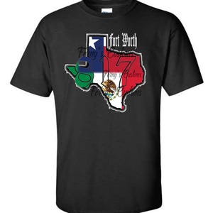 Fort Worth Area Code 817, Texas and Mexico Map PNG File, T-shirt Design ...