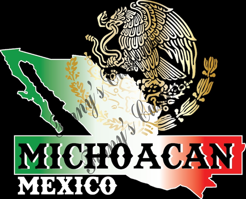 Michoacan Mexico State Map Tricolor PNG, Mexico State PNG, PNG File ...