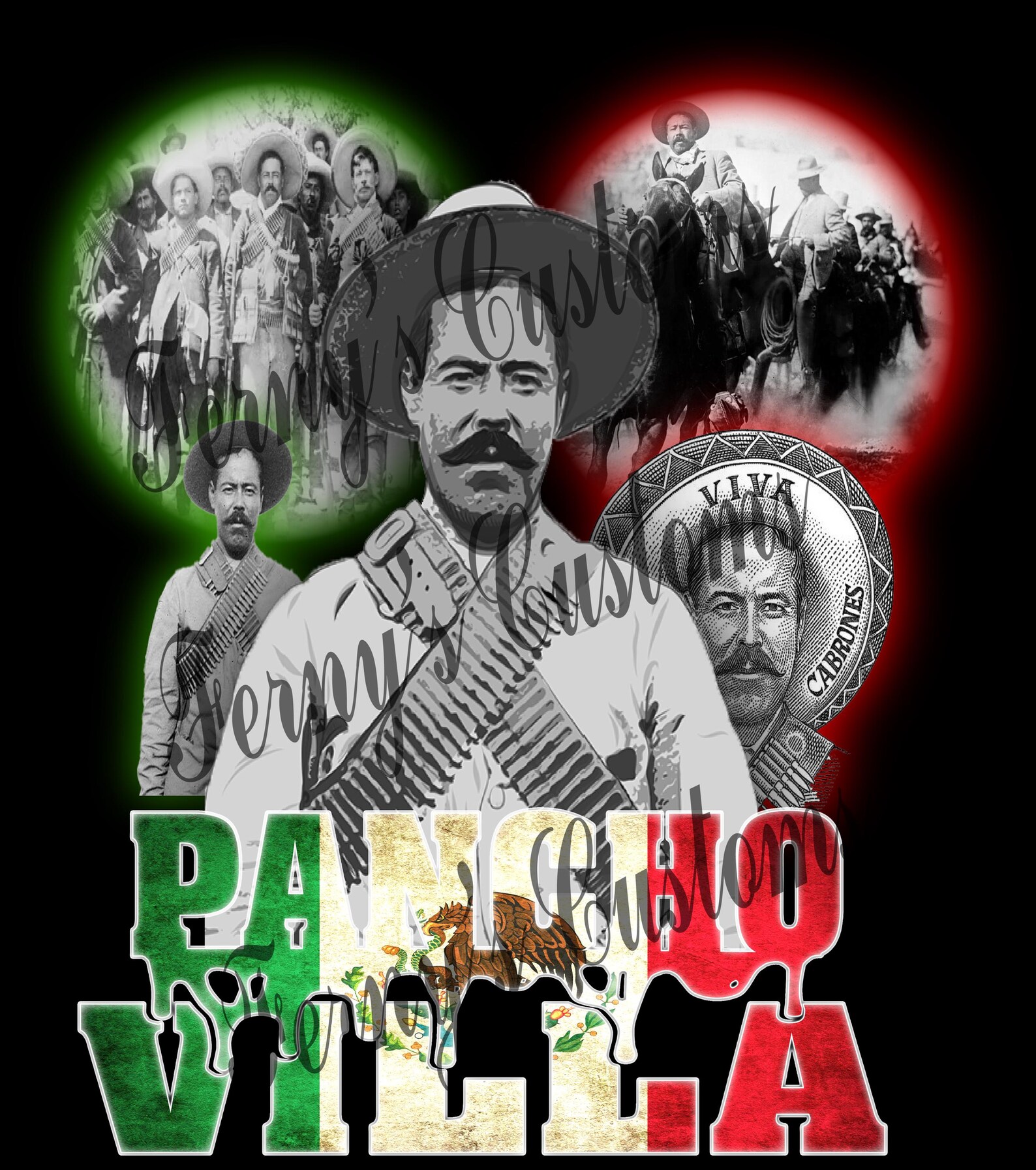 Pancho Villa PNG, Mexican Flag Colors Pancho Villa PNG, Tri-color ...
