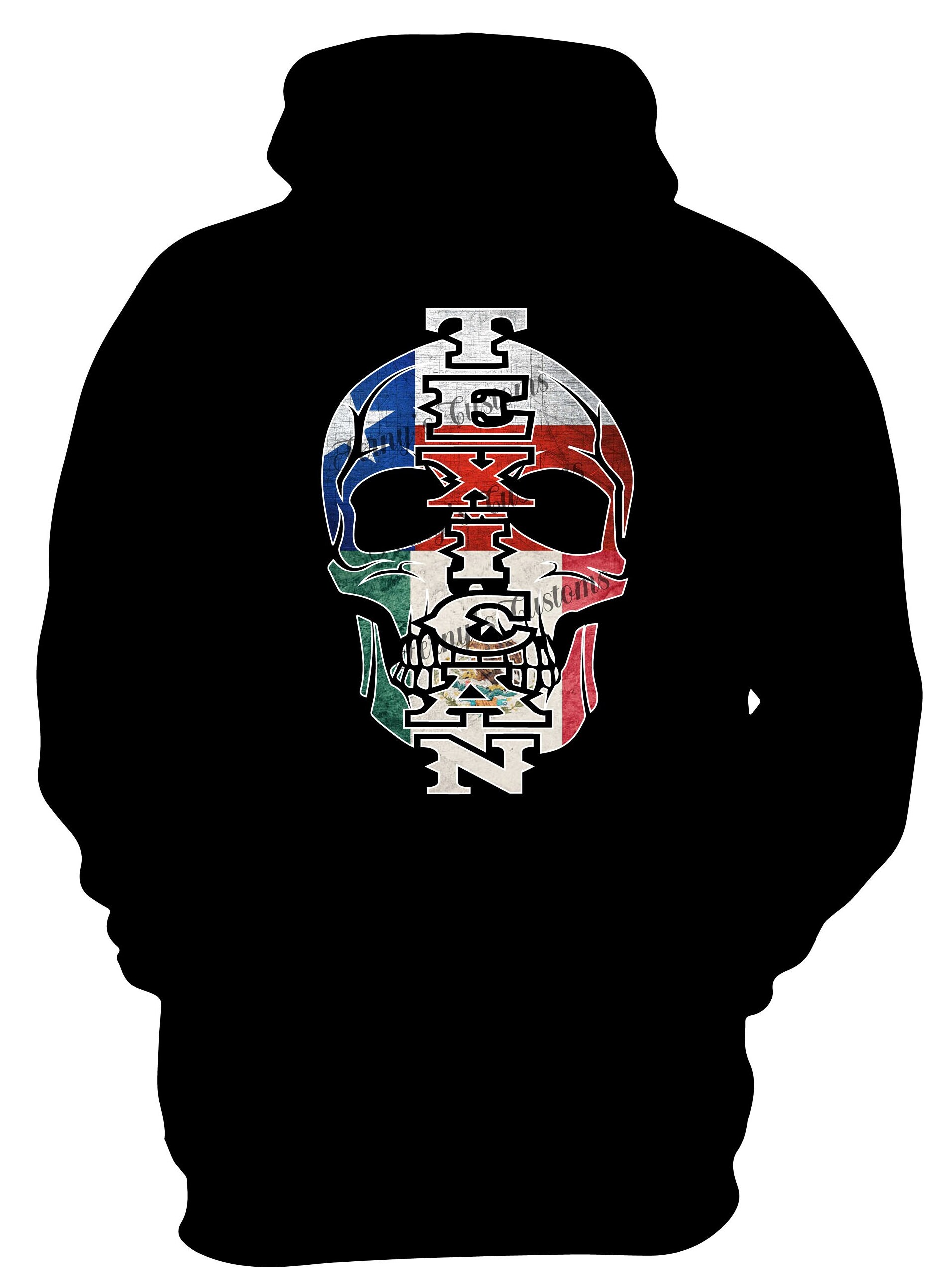 Texican Skull, Distressed Flag Skull, Mexico and Texas Flag Skull, PNG ...
