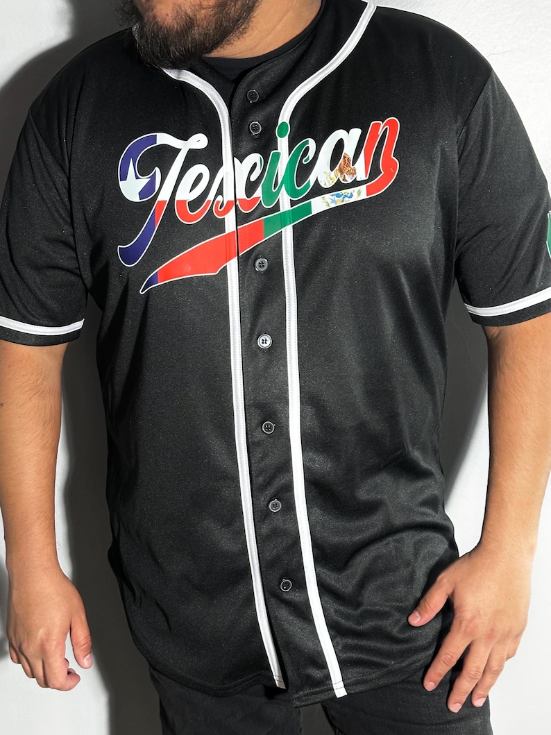 Texican Baseball Jersey, Camisa De Béisbol Con Logo De Texican, México ...