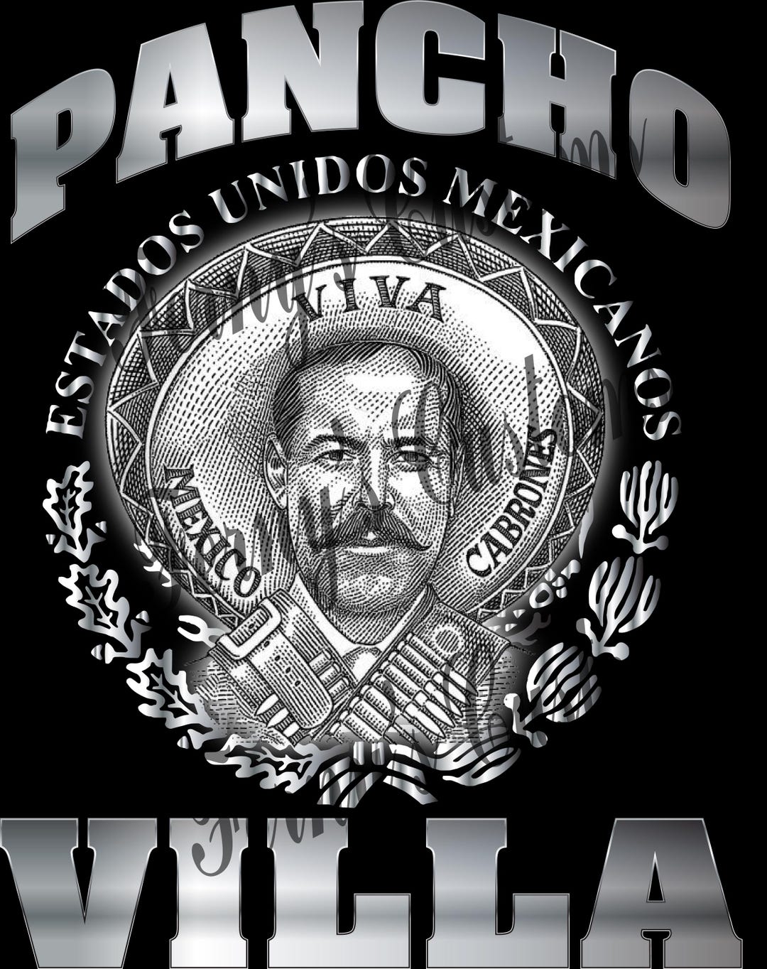 Pancho Villa PNG, Pancho Villa PNG File, Pancho Villa Design, Silver ...