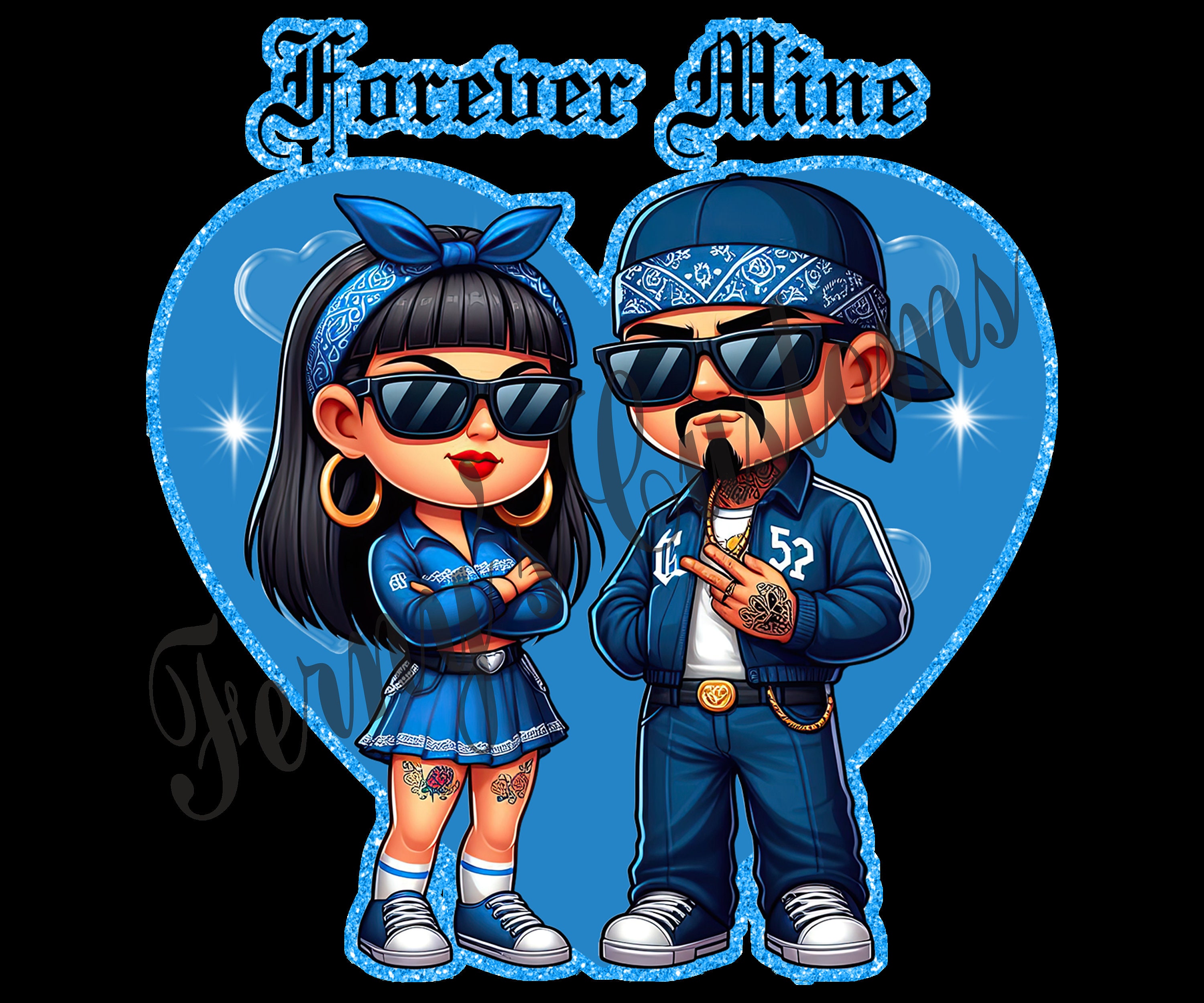 5 Forever Mine Valentine Cholo Chola Png, Spanish Couple Valentine Png ...