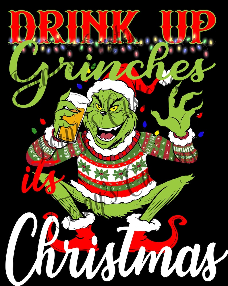 Drink up Grinches PNG | Grinch Christmas Png, Christmas Png, Christmas ...
