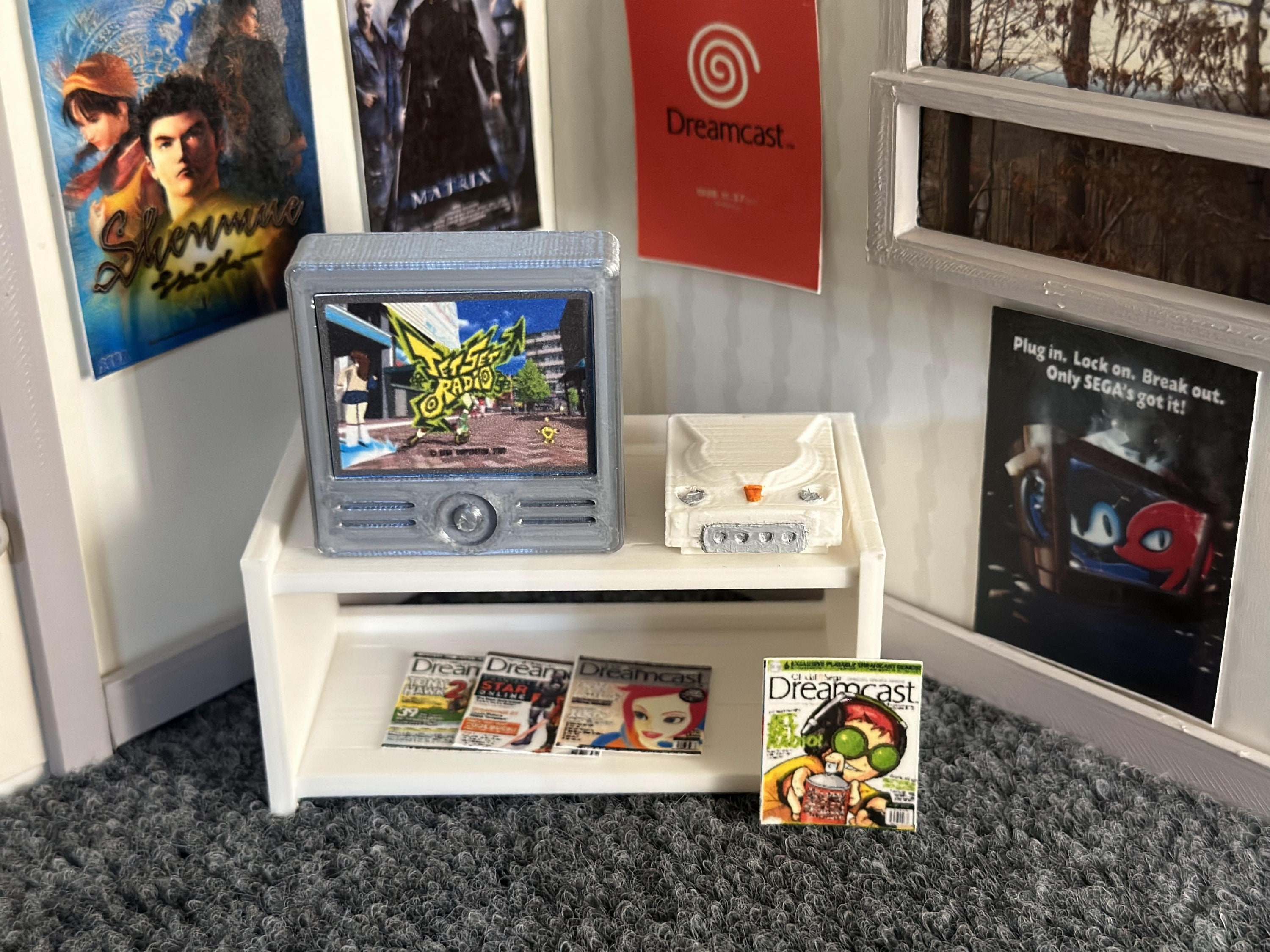 Mini TV Bookshelf & Video Game Console - Etsy