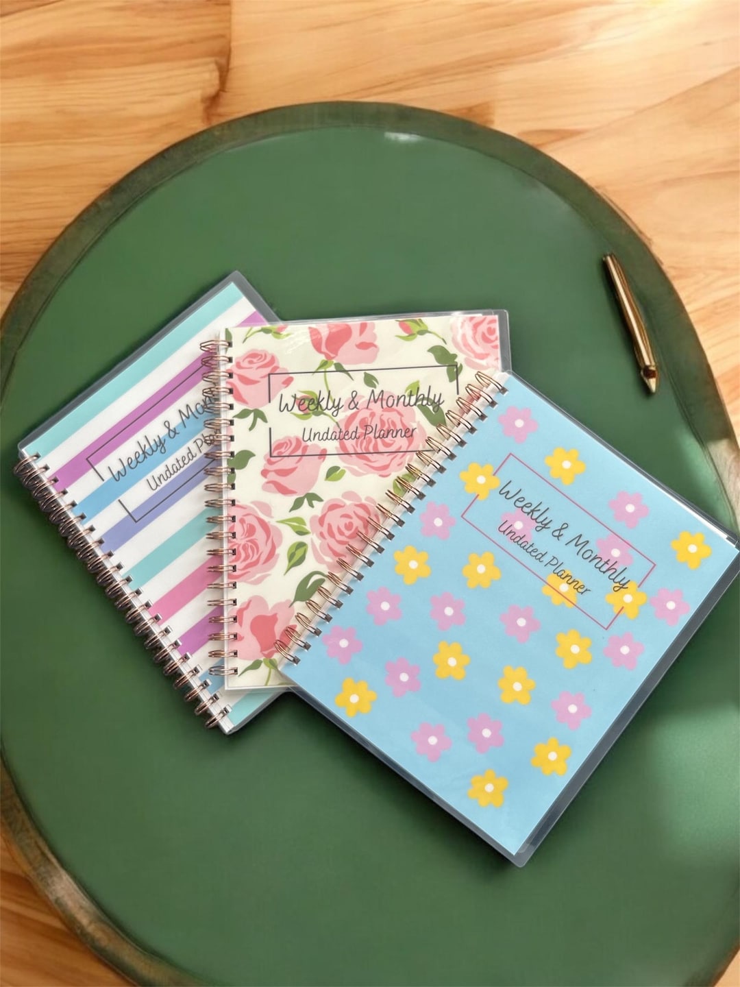 Custom Undated Planner: Rose Gold Coil, Choose Your Layout - Etsy