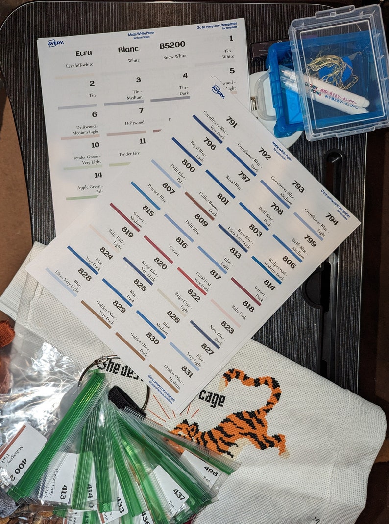 DMC Color Labels Large PDF - Etsy