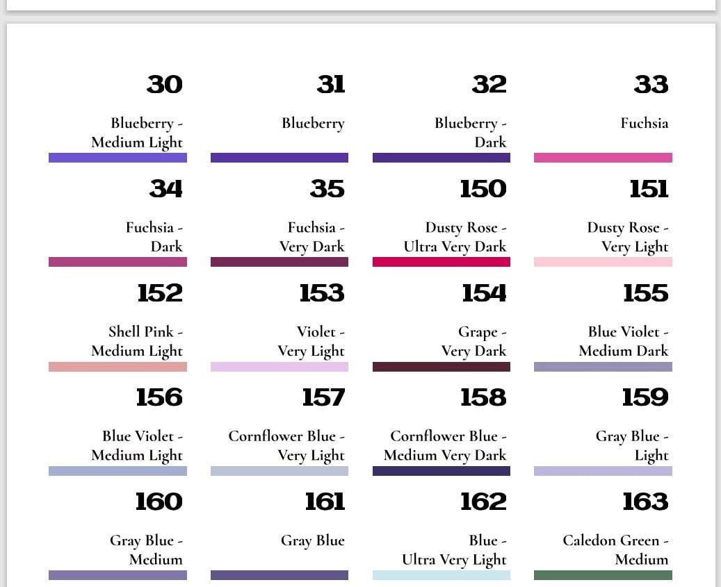 DMC Color Labels Large PDF - Etsy
