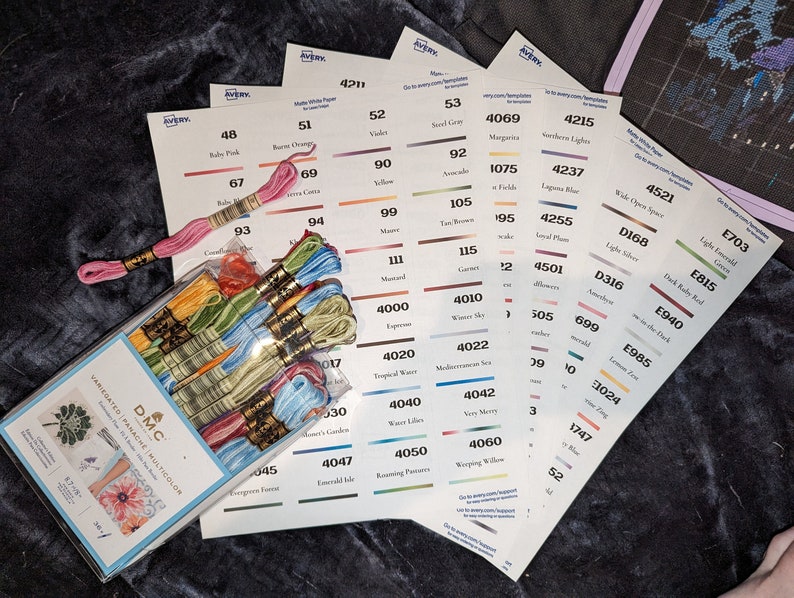 DMC Variegated Variations Coloris Diamant Light Effects Labels Large ...