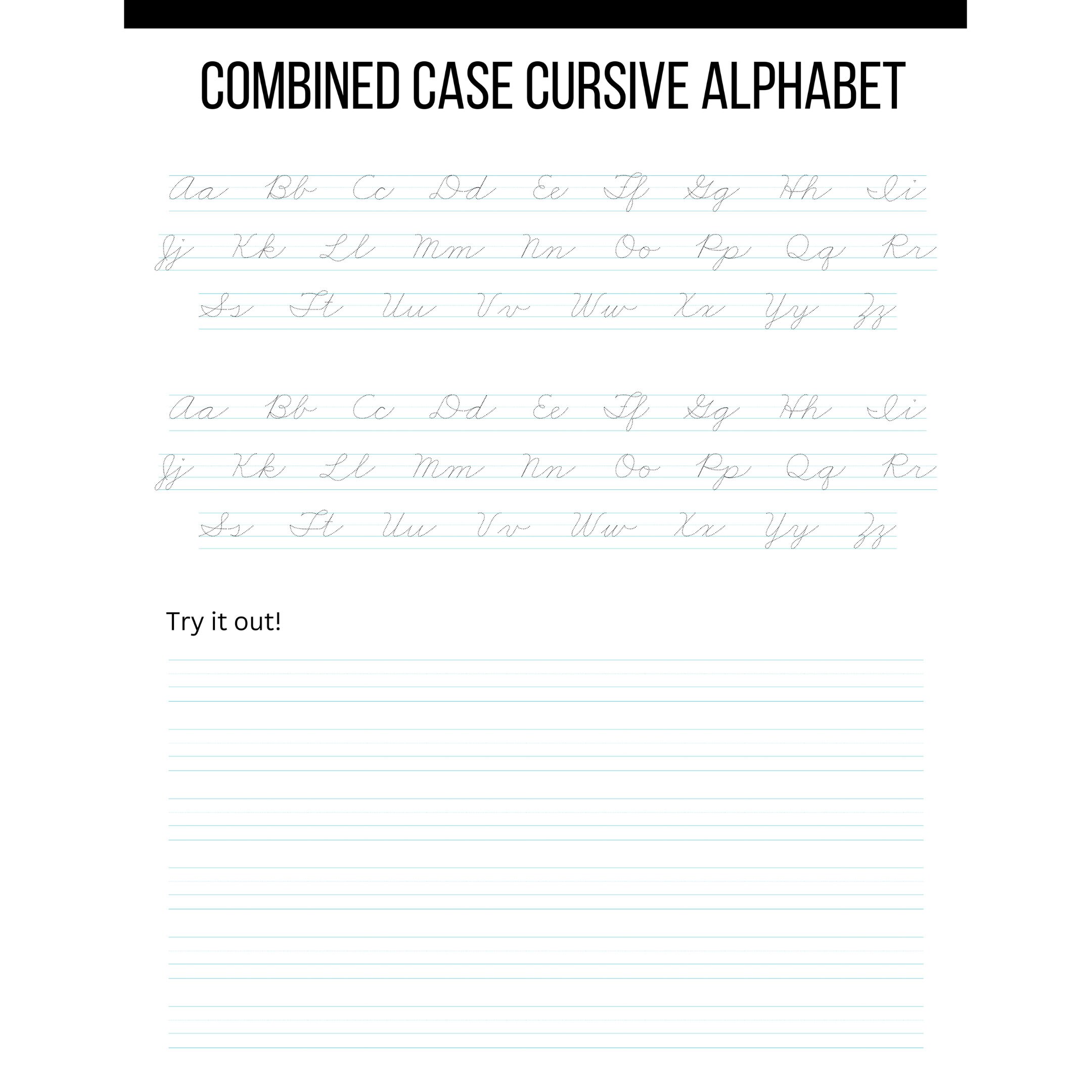 90+ Page Comprehensive Cursive Writing Workbook Printable | Fun Cursive ...