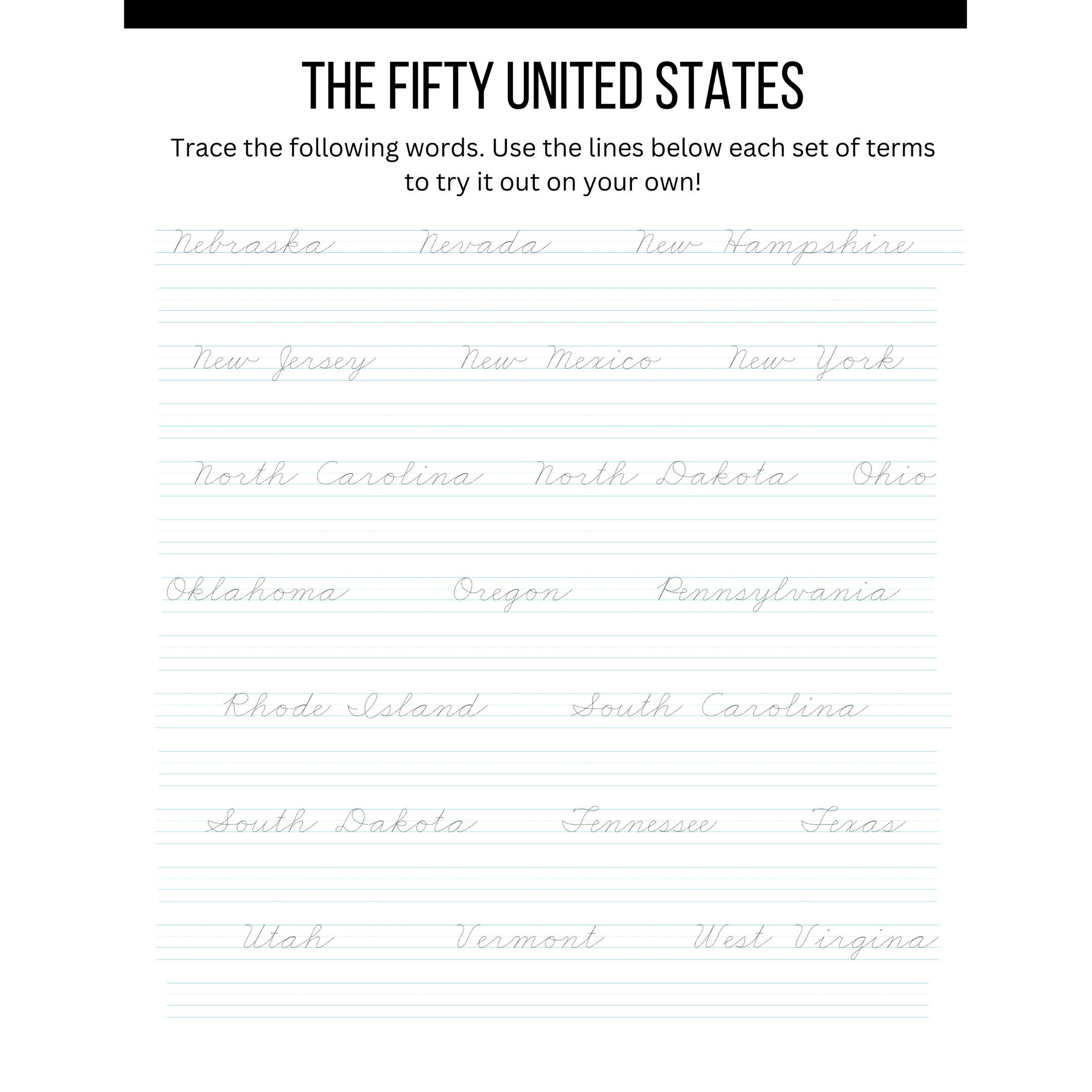 90+ Page Comprehensive Cursive Writing Workbook Printable | Fun Cursive ...