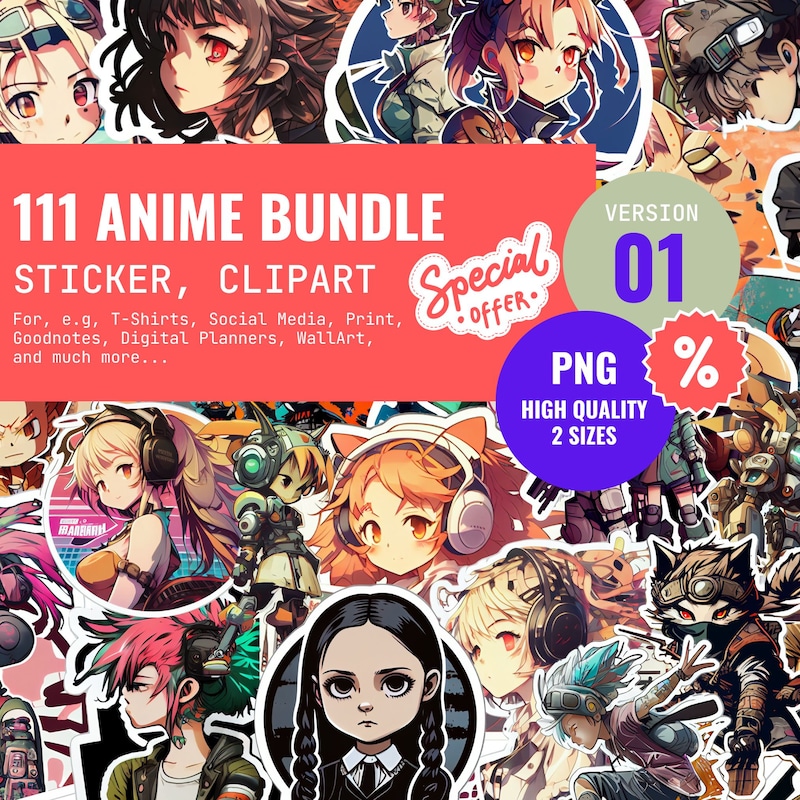 Anime Sticker Pack - Etsy