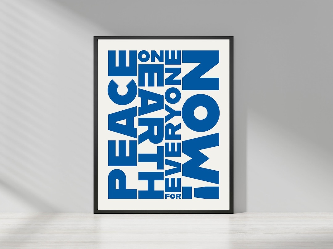 Peace Now Art Print I Wallart Printable I Uplifting Message I Gift for ...