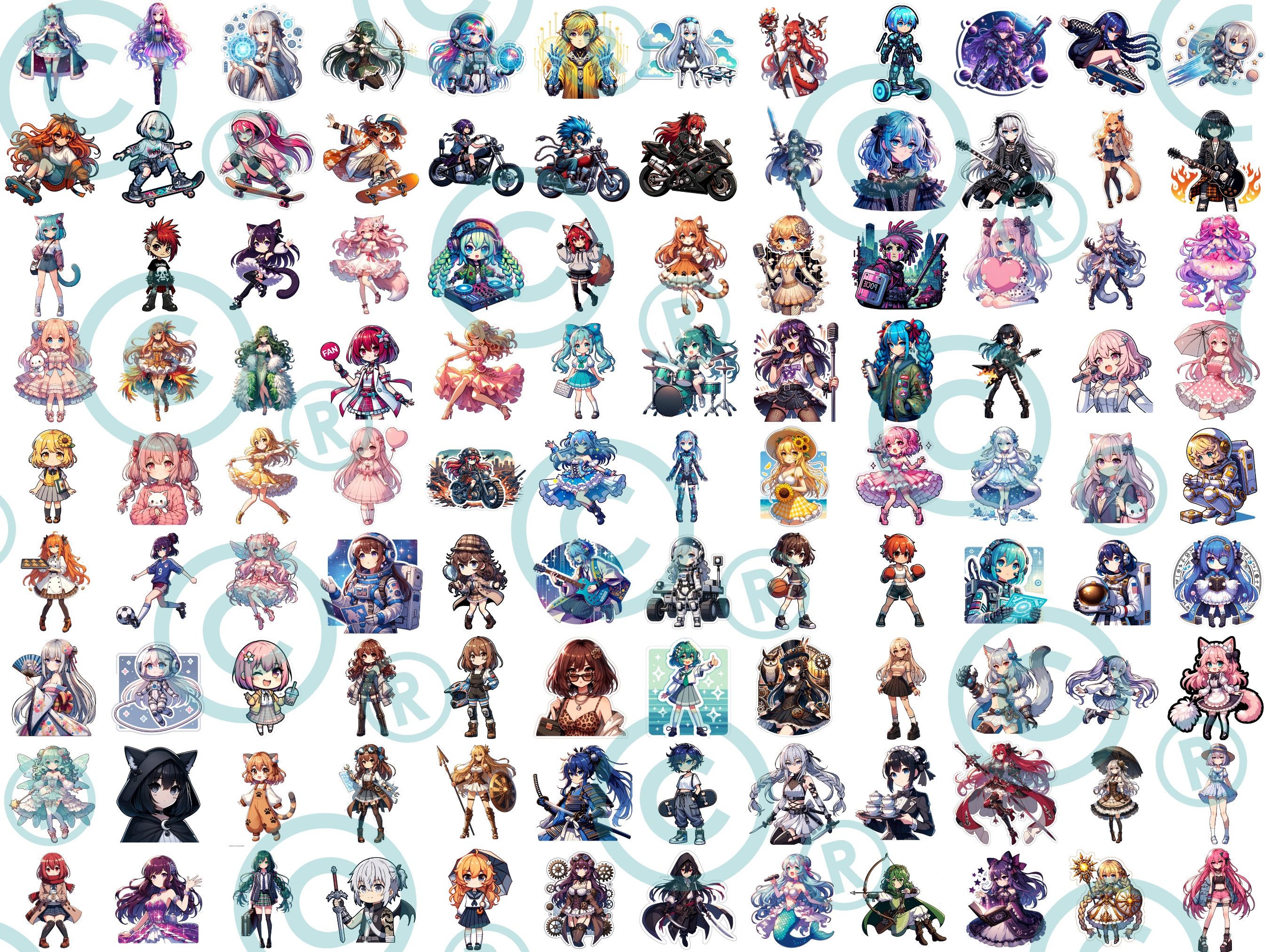 ANIME Sticker, Anime PNG, Sticker Pack, Anime Bundle, Goodnotes ...