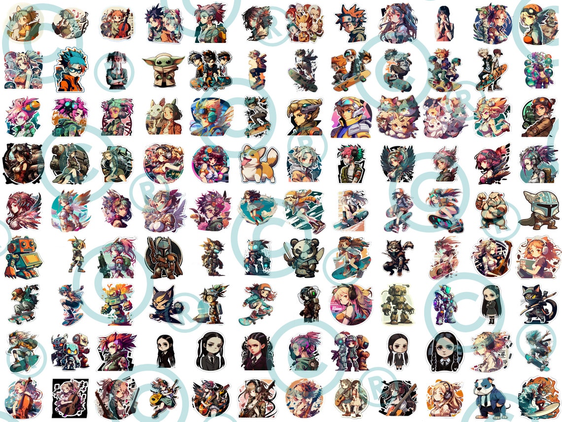 ANIME Sticker, Sticker Pack, Digital Planner Stickers, Goodnotes ...
