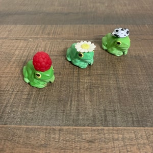 Handmade Clay Frog With Raspberry Hat Fairycore Aesthetic Clay Frog ...