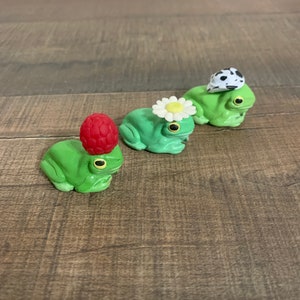 Handmade Clay Frog With Raspberry Hat Fairycore Aesthetic Clay Frog ...