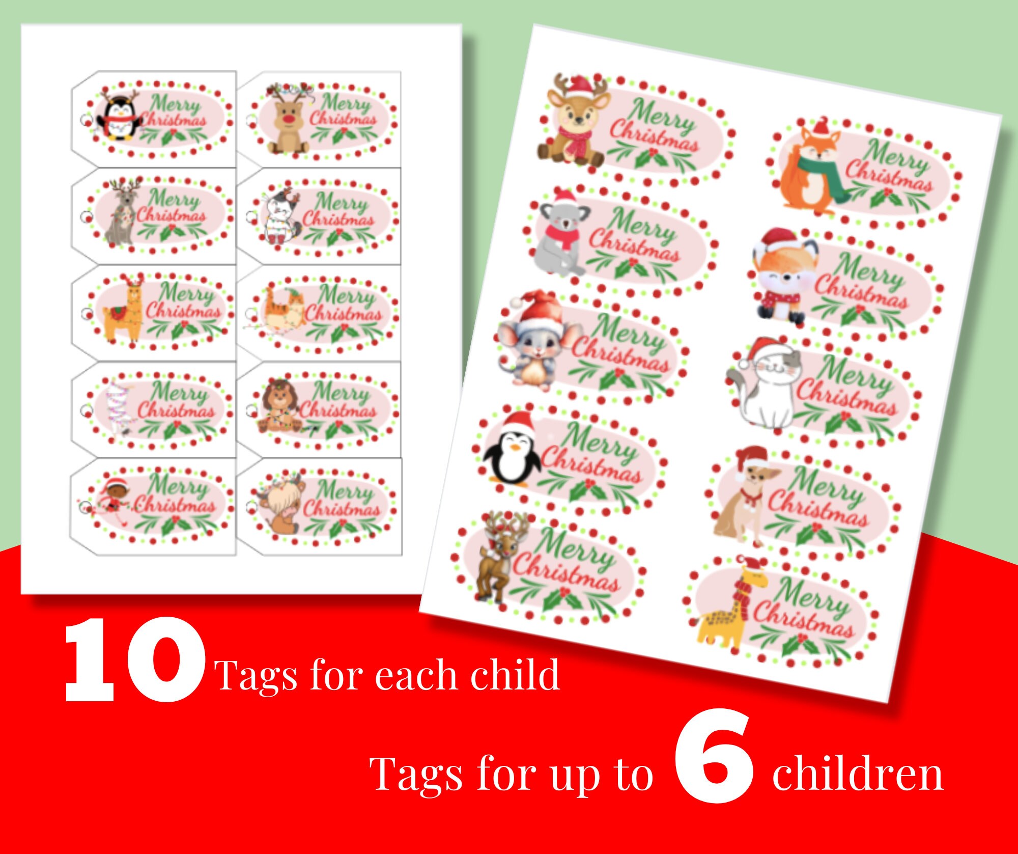 Christmas Morning Gift Tags With Rhyming Santa Letter - Etsy