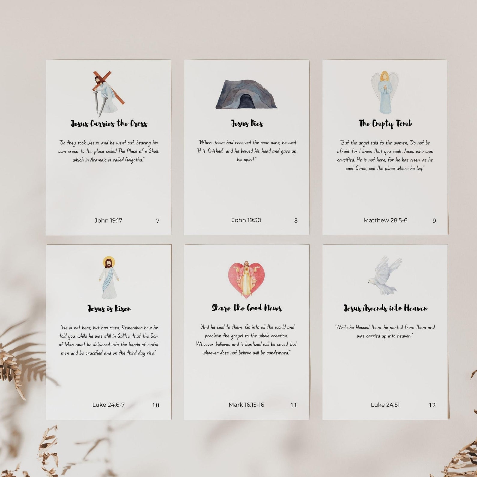 Easter Story Eggs Printable Activity for Kids, Christian Easter Cards ...