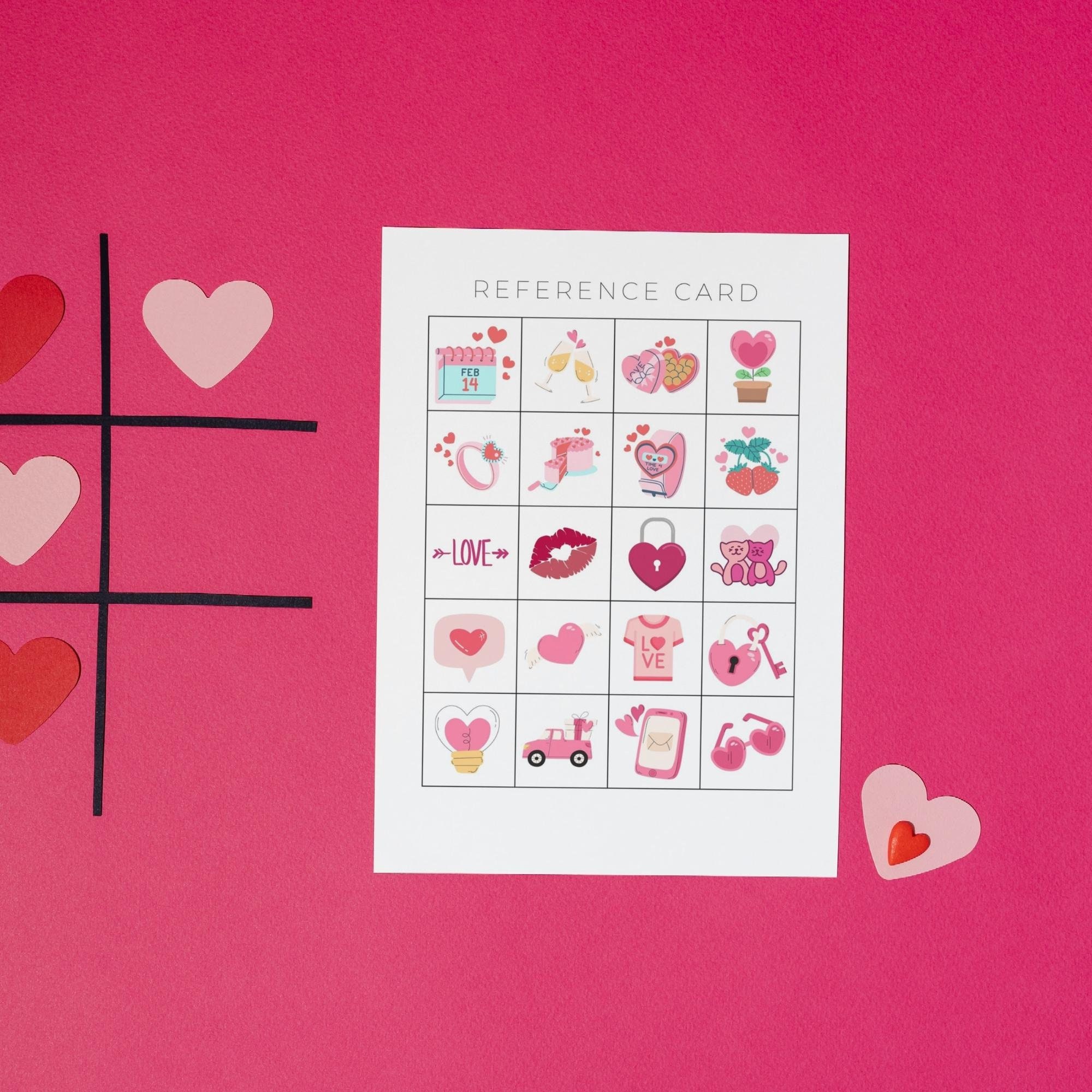 Valentines Day Bingo Cards for Kids, 50 Unique Bingo Cards, Valentines ...