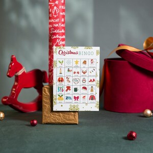 Christmas Bingo Cards Printable, 30 Unique Bingo Cards for Kids, Family ...