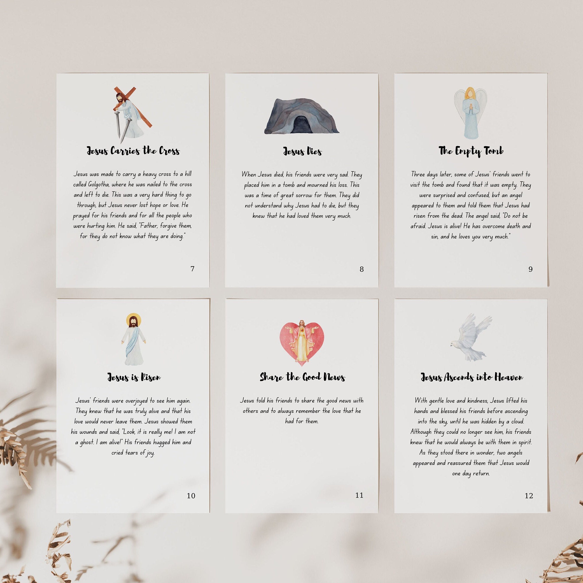 Easter Story Eggs Printable Activity for Kids, Christian Easter Cards ...