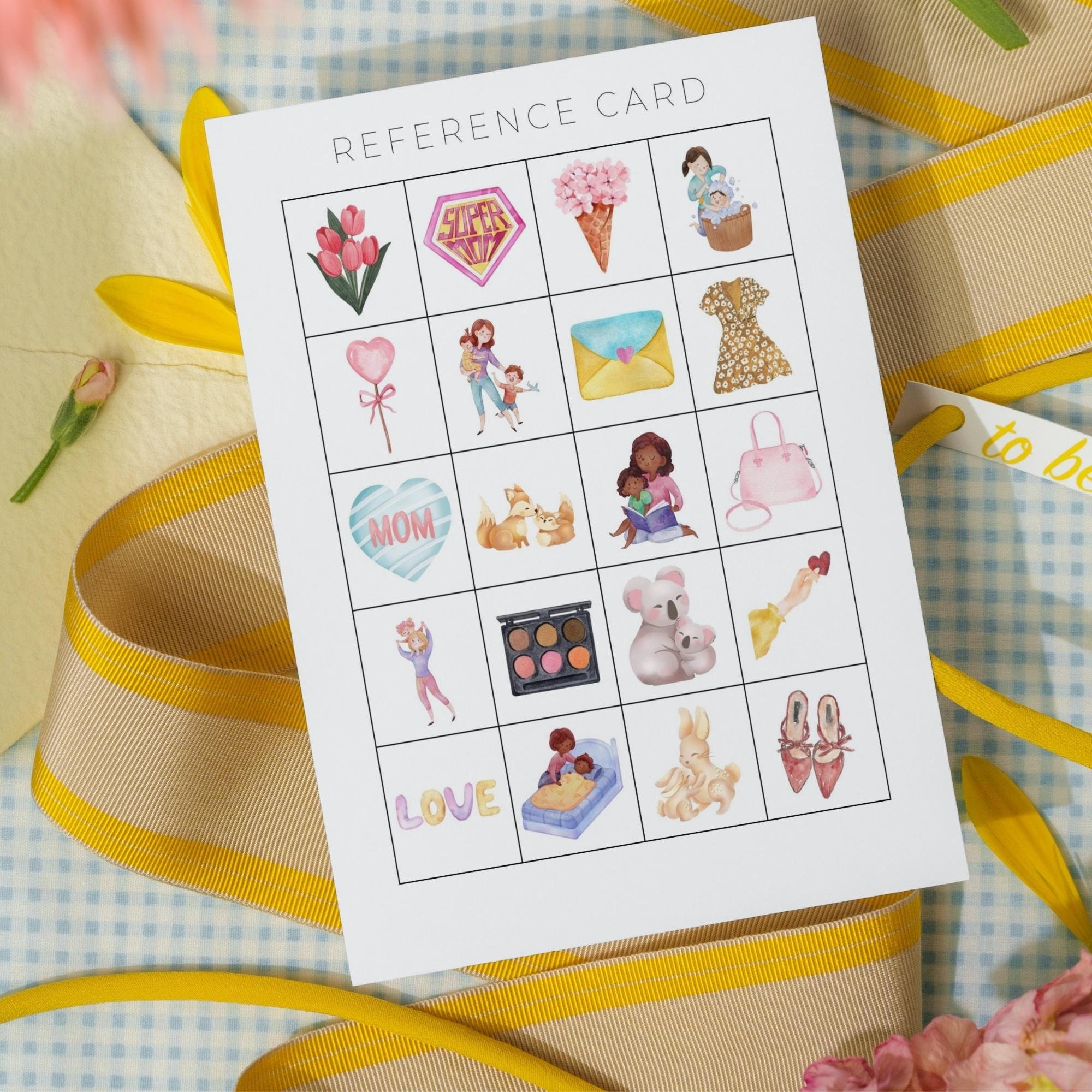 Mother's Day Bingo Printable, 50 Unique Bingo Cards for Kids, School ...