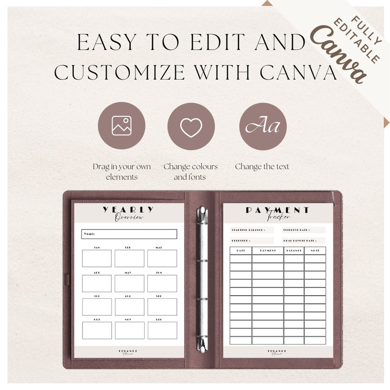 Budget Planner Template Canva Printable Budget Tracker - Etsy