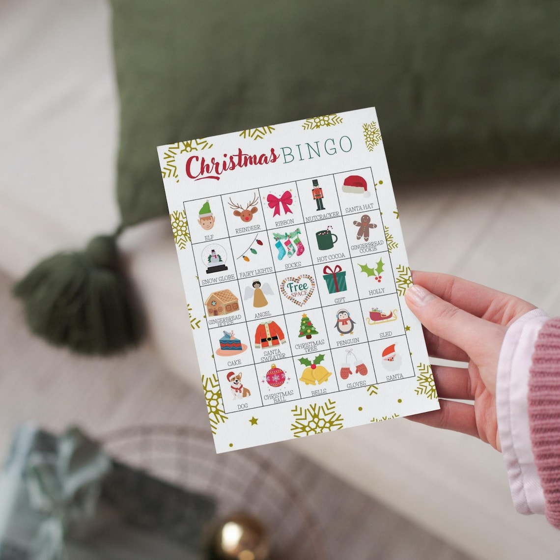 Christmas Bingo Cards Printable, 30 Unique Bingo Cards for Kids, Family ...