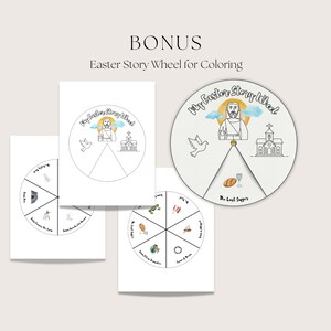 Easter Story Wheel Printable, Easter Story Cards Printable Activity for ...