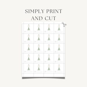Printable Christmas Gift Tag Bundle, Editable Canva Template, Custom ...