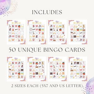 Mother's Day Bingo Printable, 50 Unique Bingo Cards for Kids, School ...