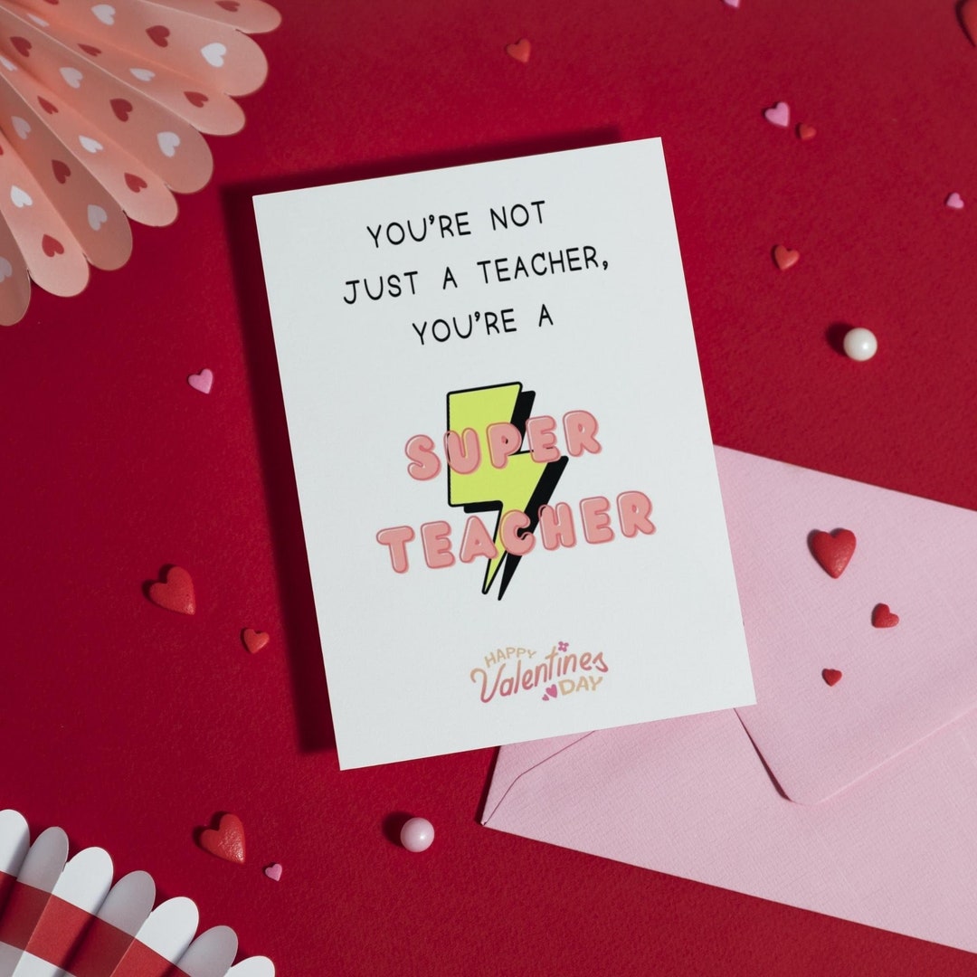 Printable Valentines Day Card for Teacher From Kid, Fully Editable Best ...