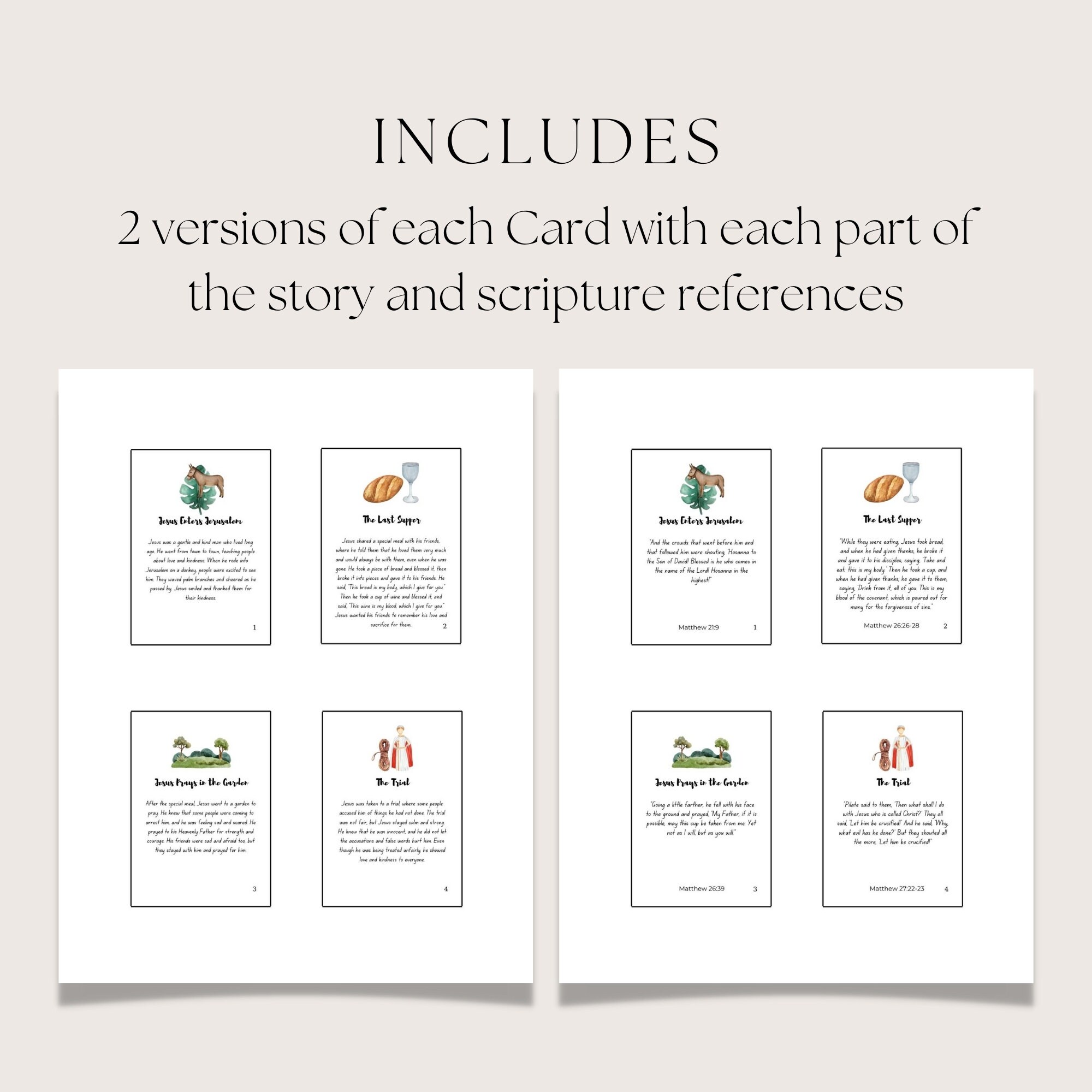 Easter Story Cards for Kids, Printable Activities, Free Easter Story ...