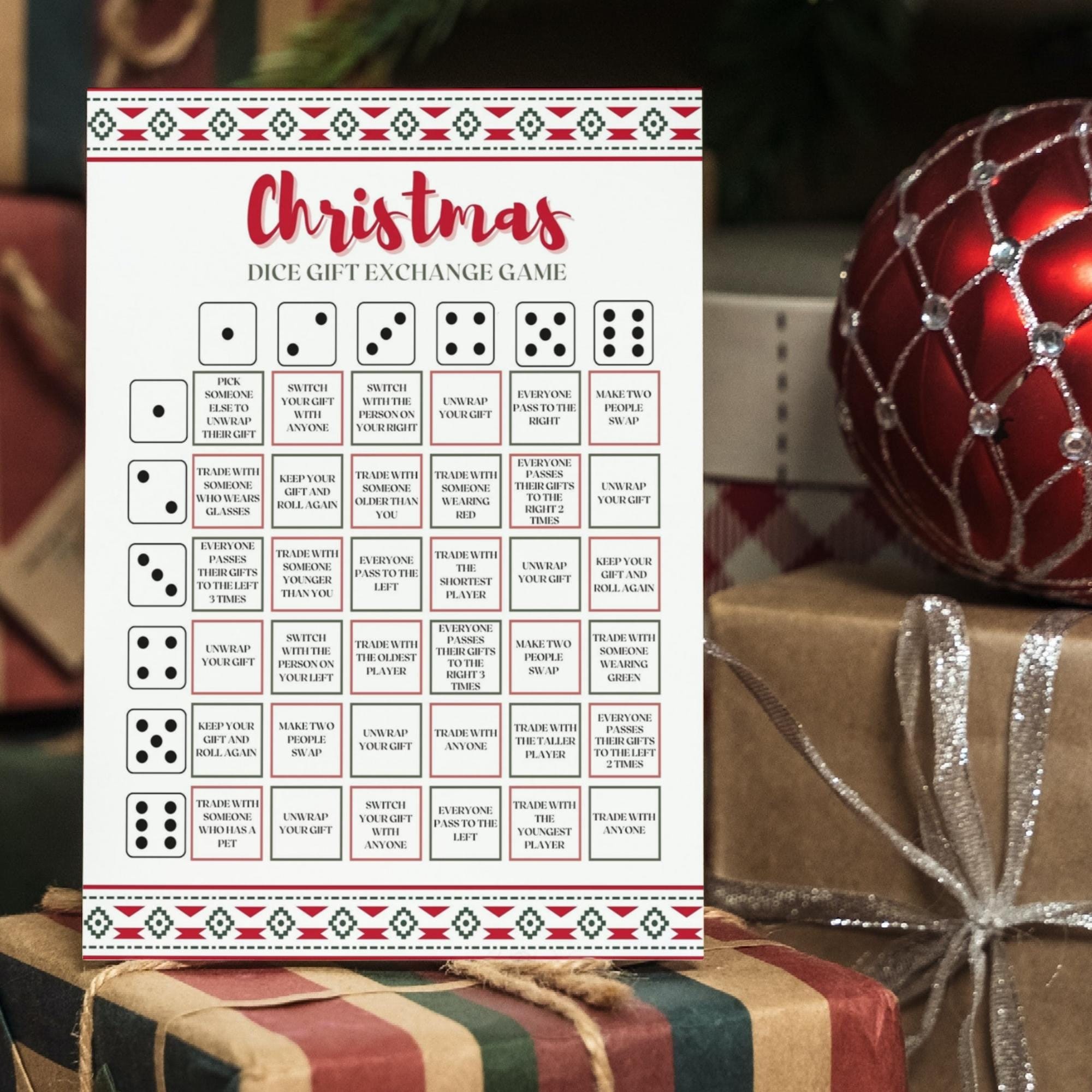 Fun Gift Exchange Games for Christmas, Gift Exchange Dice Games ...