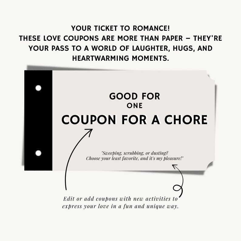 Love Coupons for Him Template, Editable Valentines Day Vouchers for ...