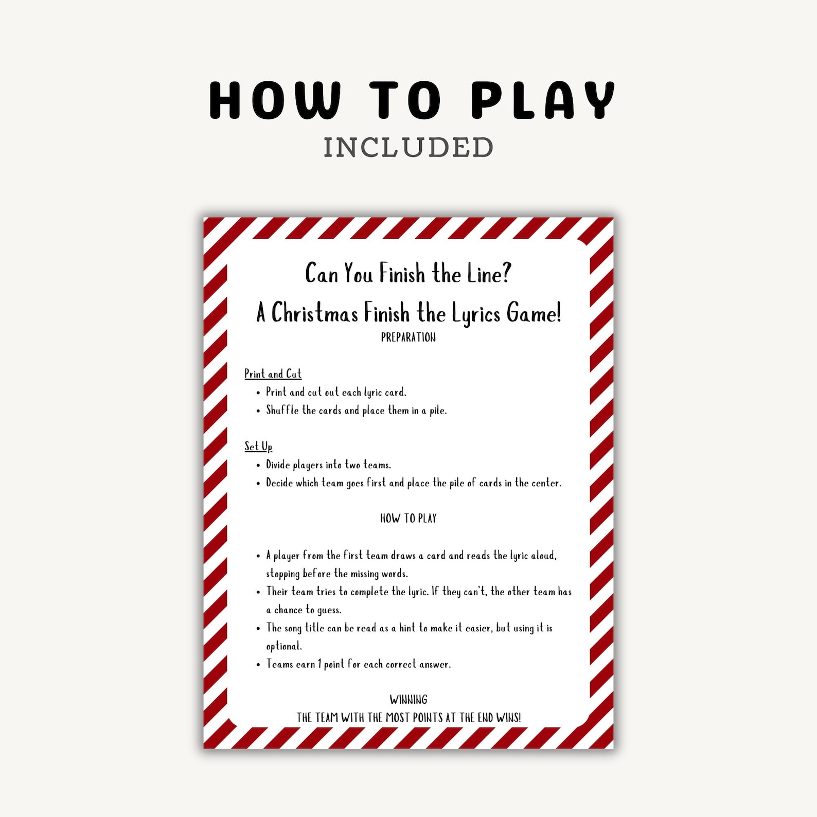 Christmas Song Game Finish the Lyrics, Party Games for Kids,family and ...