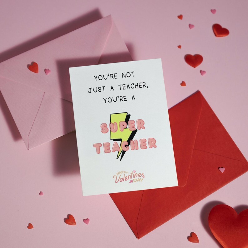 Printable Valentines Day Card for Teacher From Kid, Fully Editable Best ...