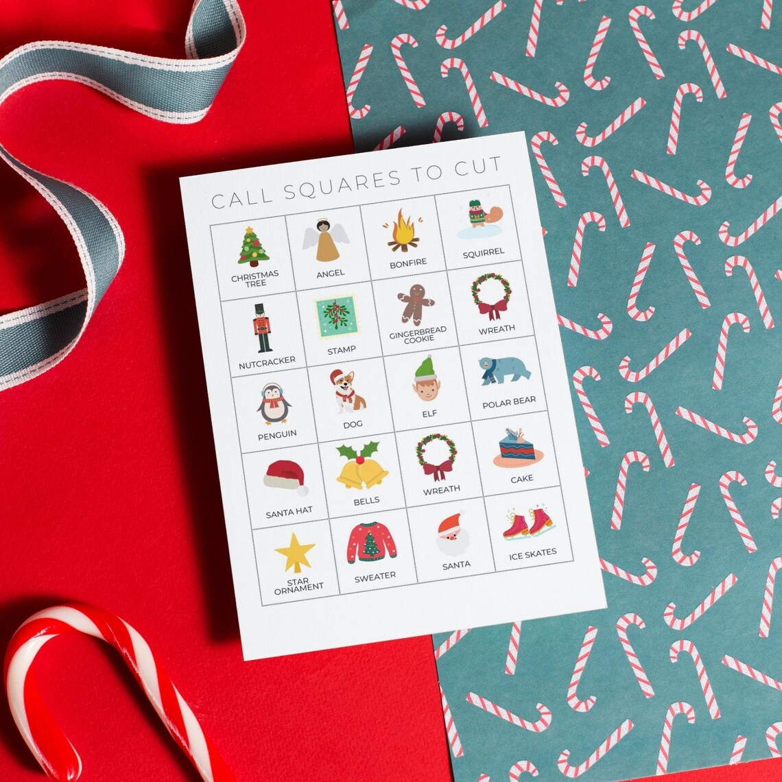 Christmas Bingo Printable Game for Kids, Family and Friends, 50 Unique ...