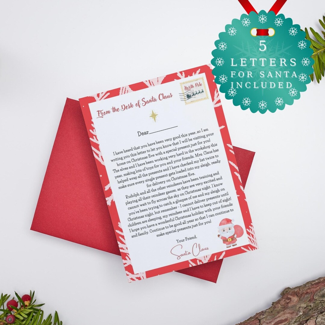 Printable Letter From Santa Christmas Eve, Letters for Santa Claus ...