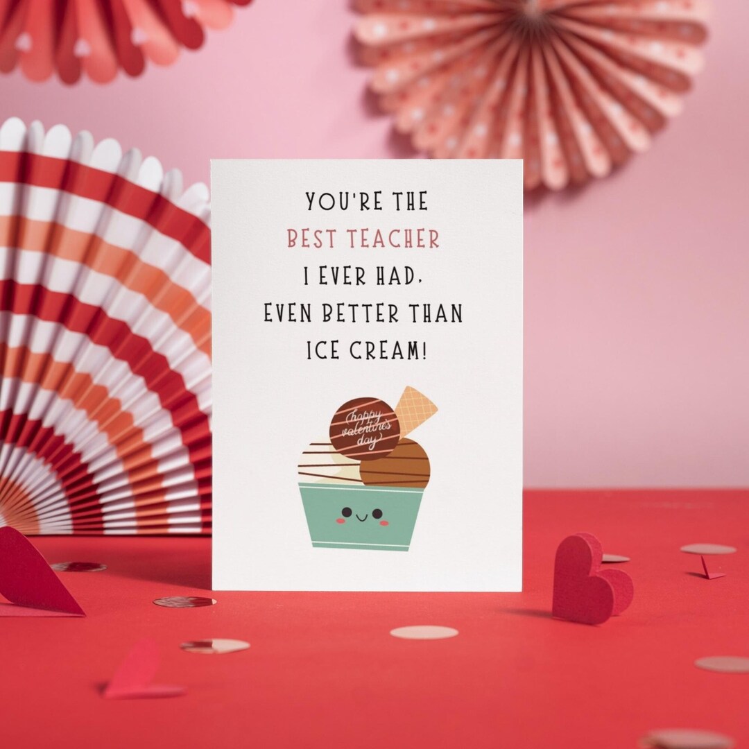 Printable Valentines Day Card for Teacher From Kid, Fully Editable Best ...