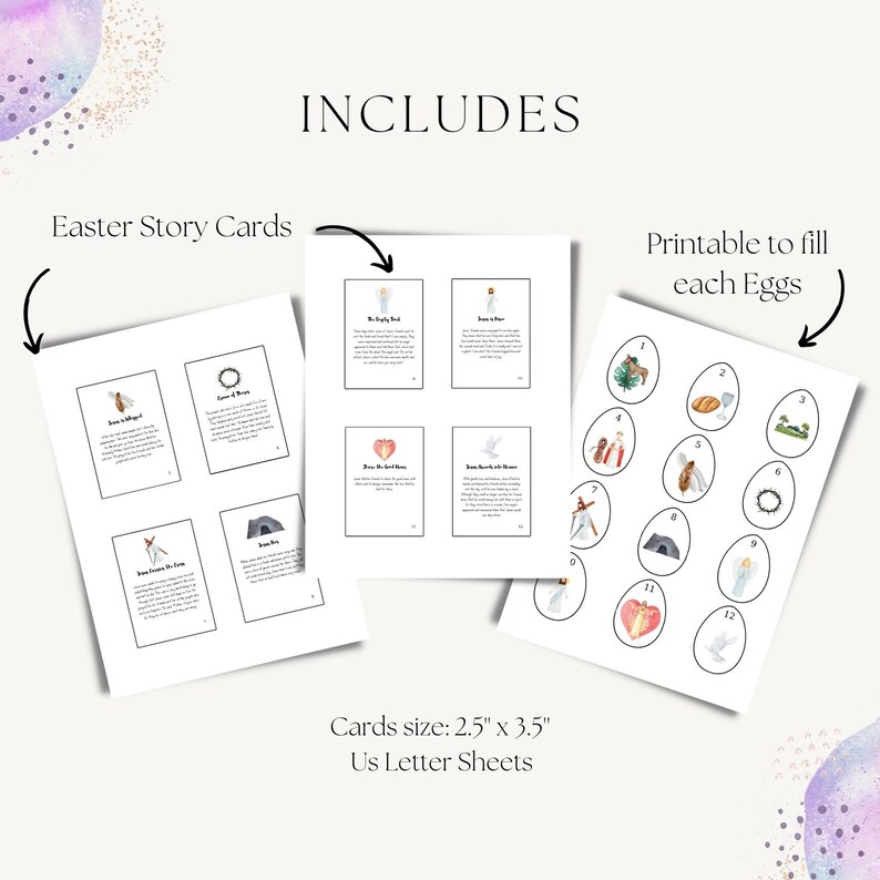 Easter Story Eggs Printable Activity for Kids Christian - Etsy