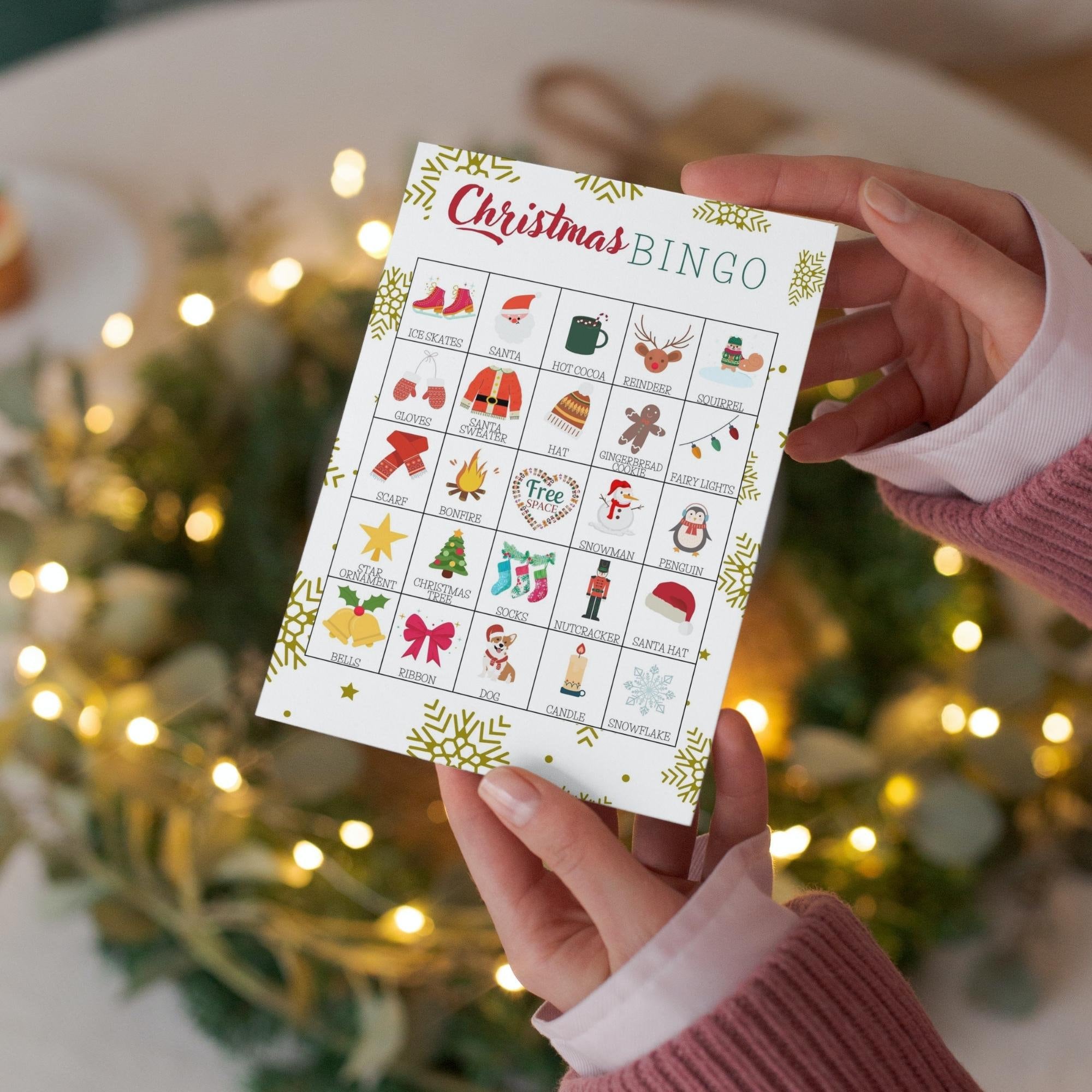 Christmas Bingo Cards Printable, 30 Unique Bingo Cards for Kids, Family ...