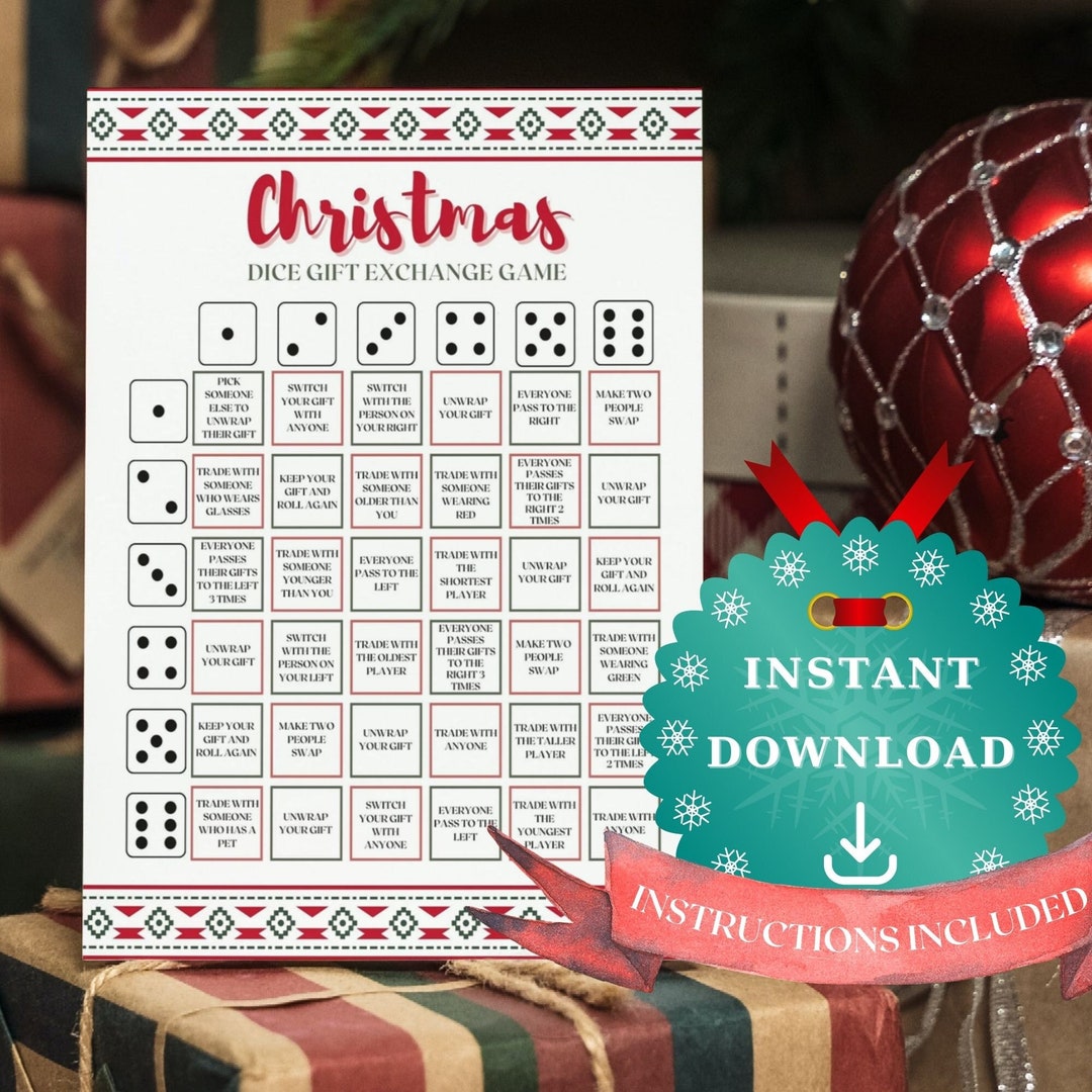 Fun Gift Exchange Games for Christmas, Gift Exchange Dice Games ...