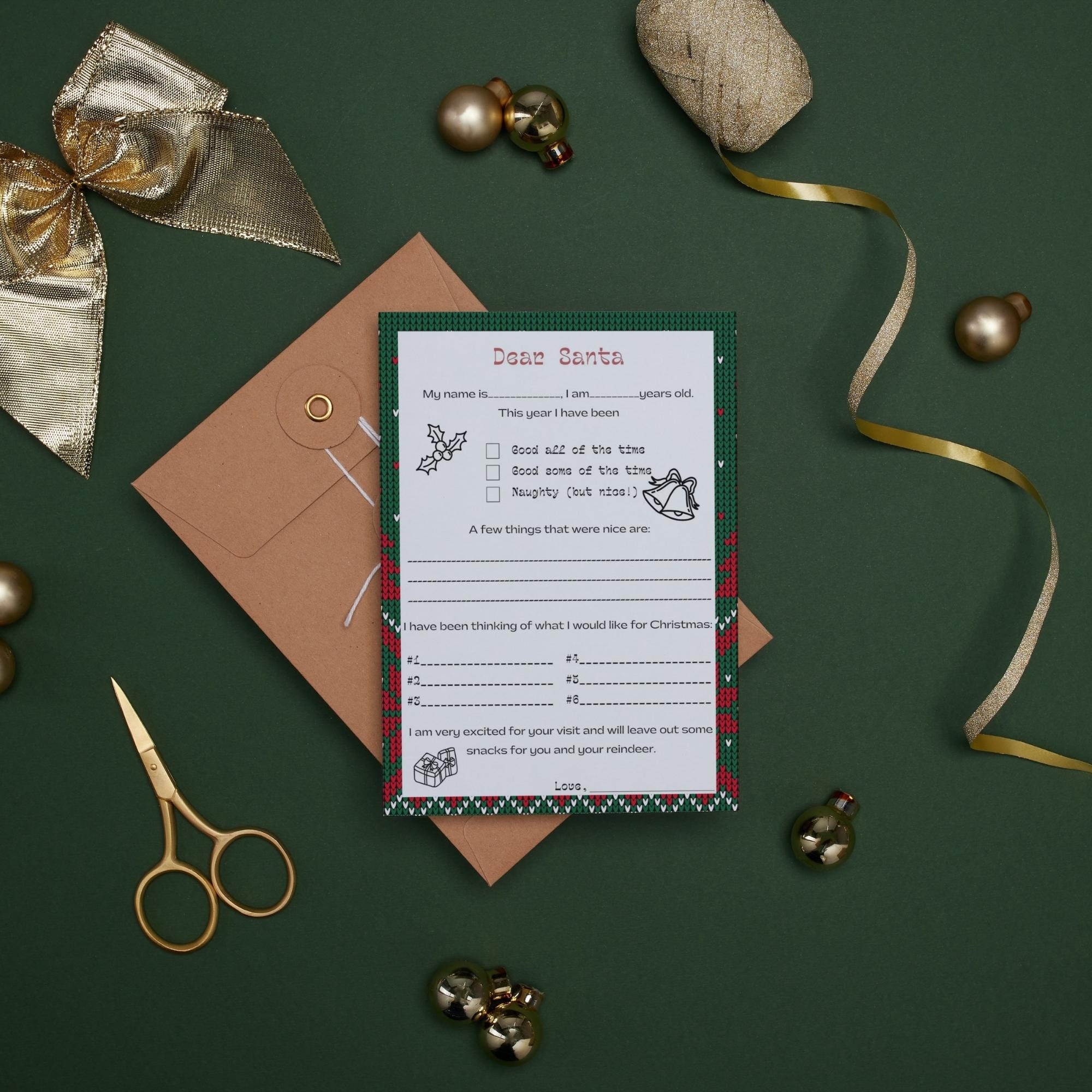 Dear Santa Letter Printable, Letter From Santa Christmas Eve, Letters ...