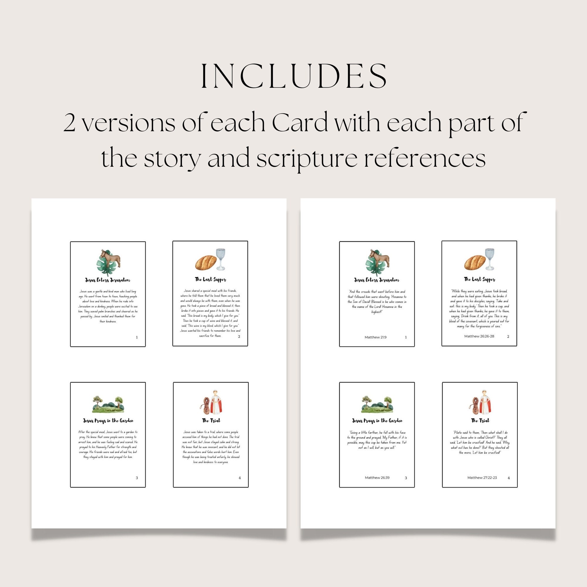 Easter Story Eggs Printable Activity for Kids, Christian Easter Cards ...