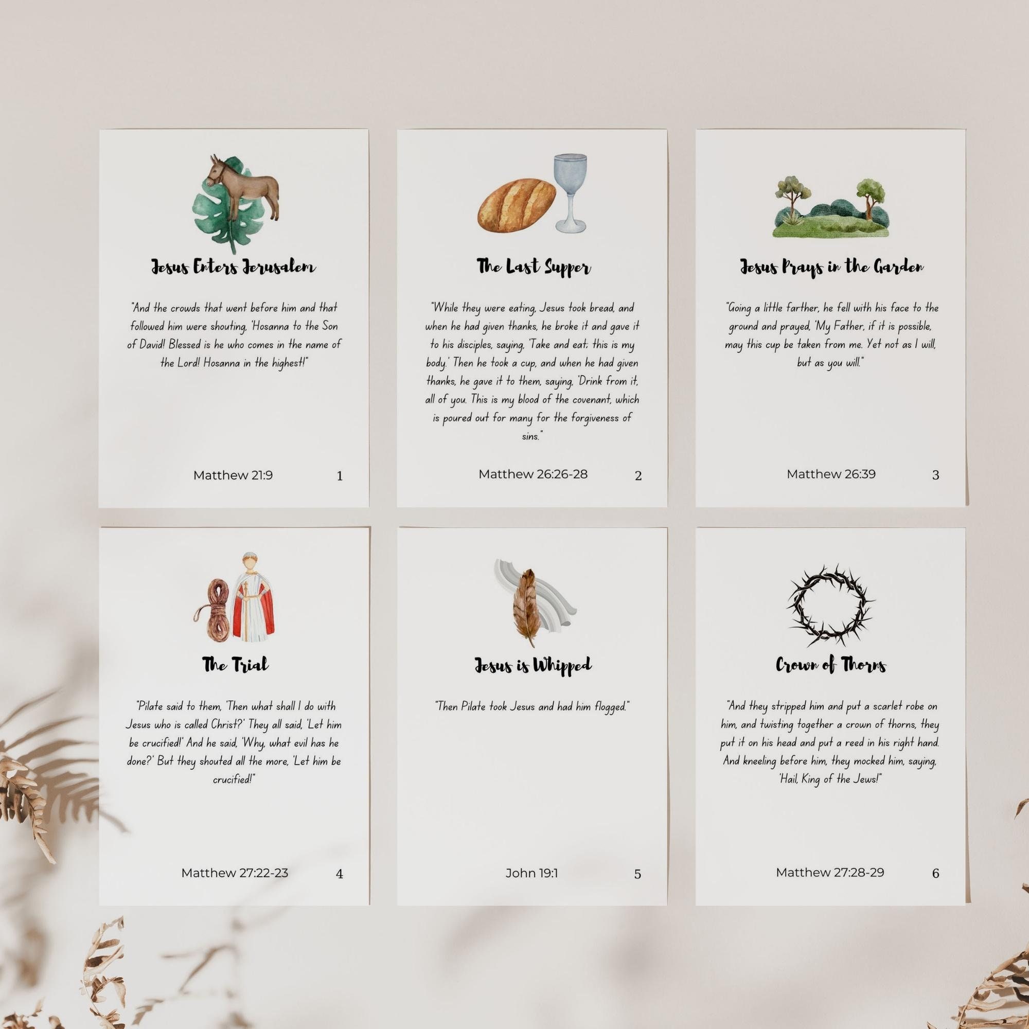 Easter Story Eggs Printable Activity for Kids, Christian Easter Cards ...