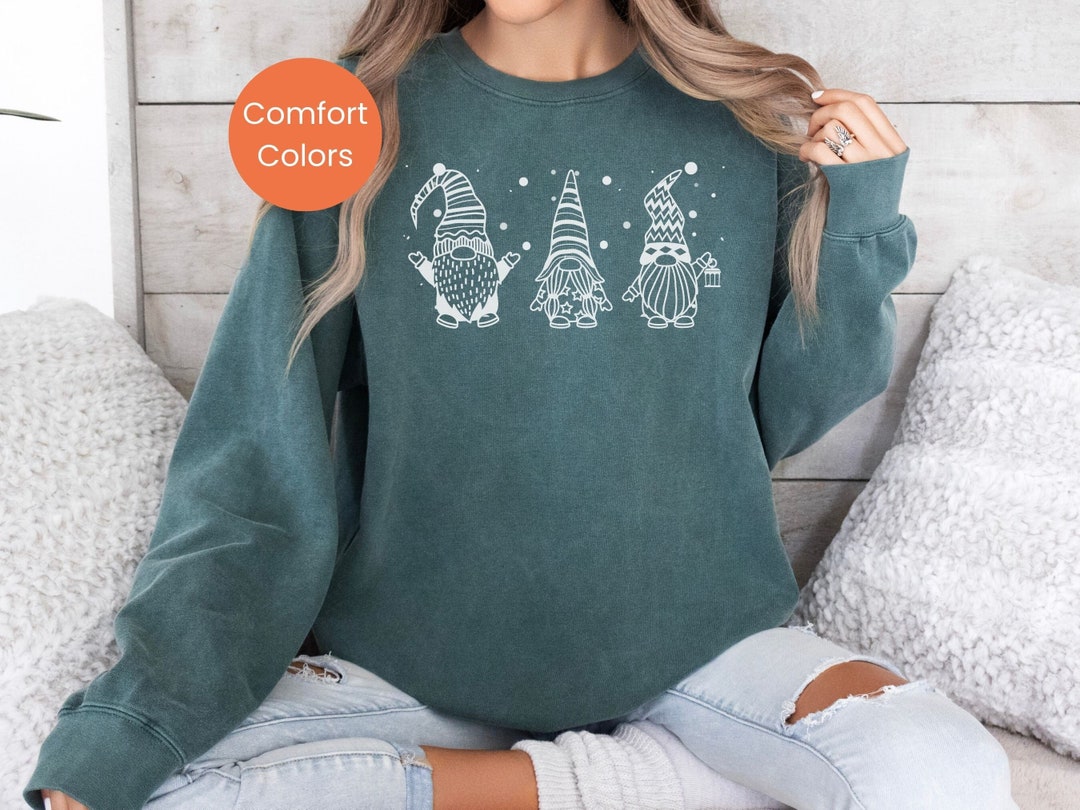Comfort Colors Christmas Gnome Shirt, Gnome Holiday Shirt for Women ...