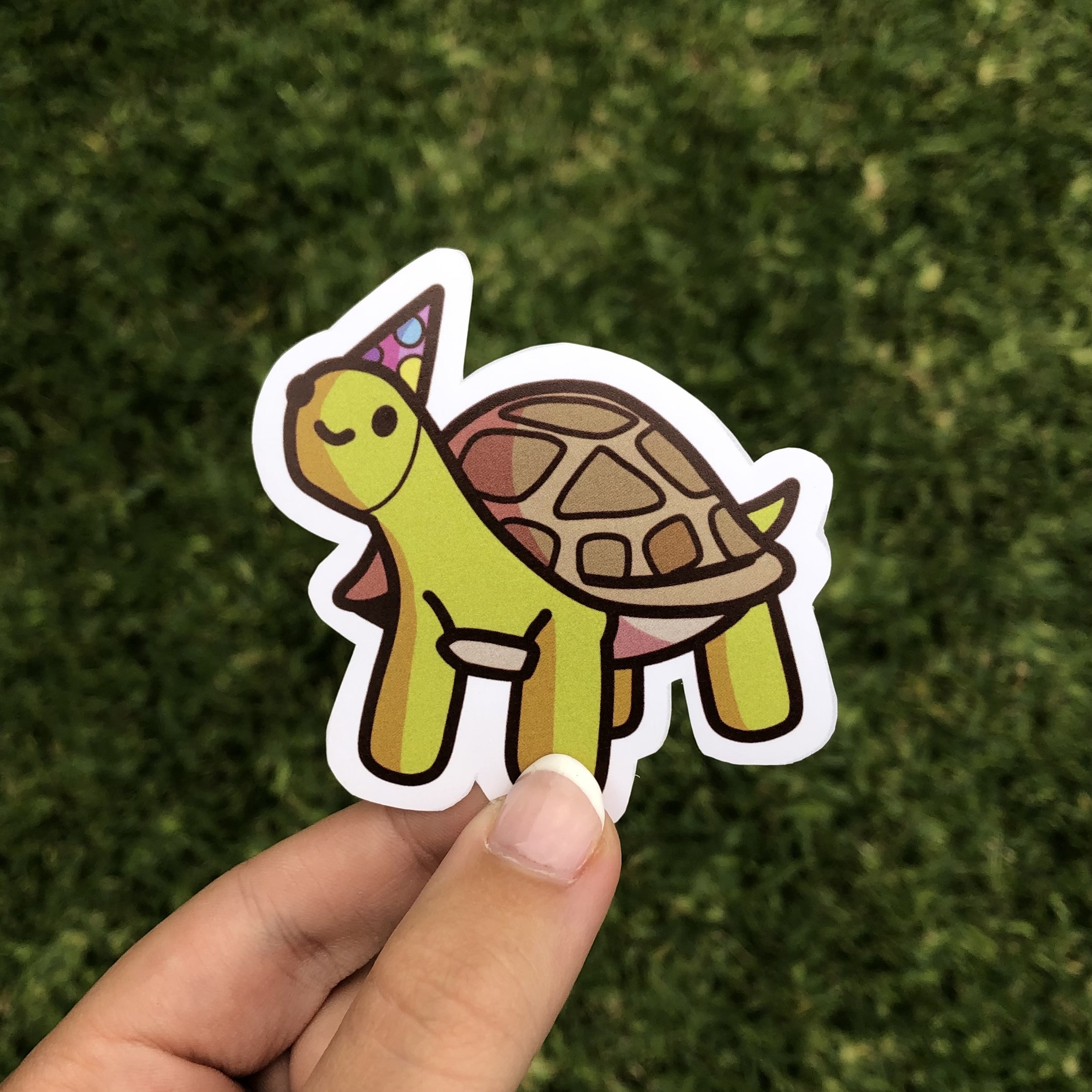 Cute Turtle Sticker 2 Pack Skateboard Turtle/party-hat Turtle - Etsy ...