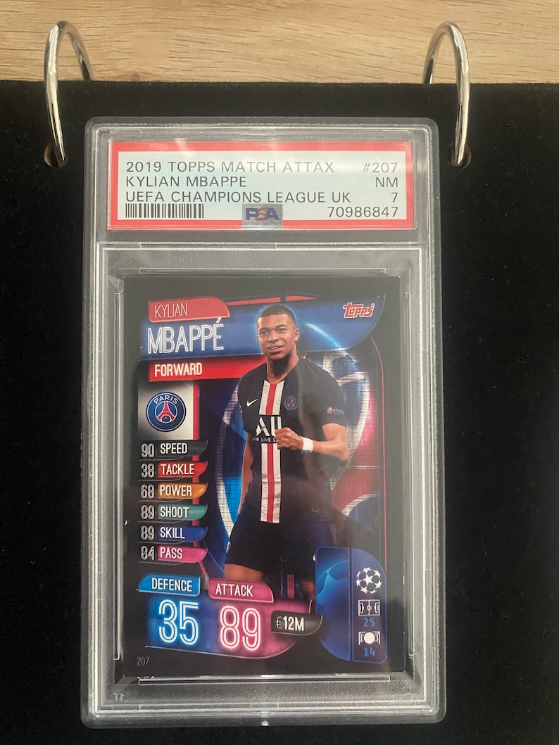 PSA 7 Graded Kylian Mbappe 2019 Match Attax Trading Card - Etsy